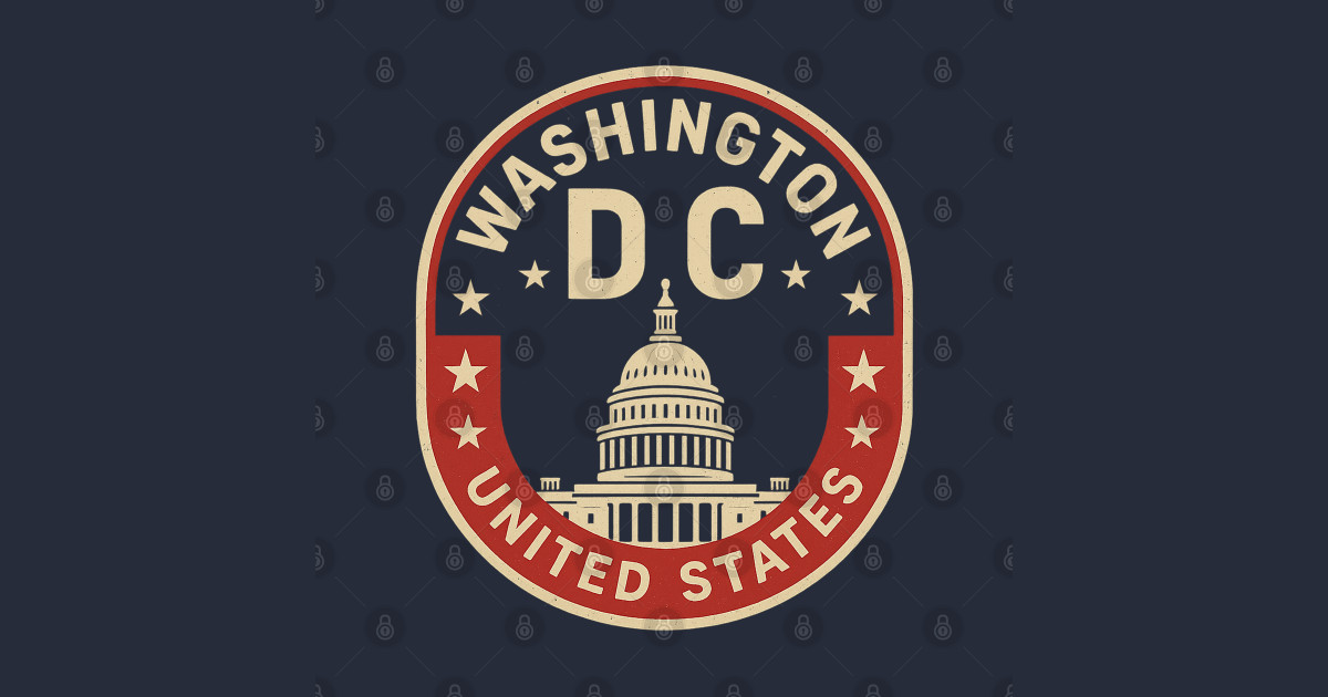 Washington DC Capitol Emblem Design - Washington Dc - T-Shirt | TeePublic