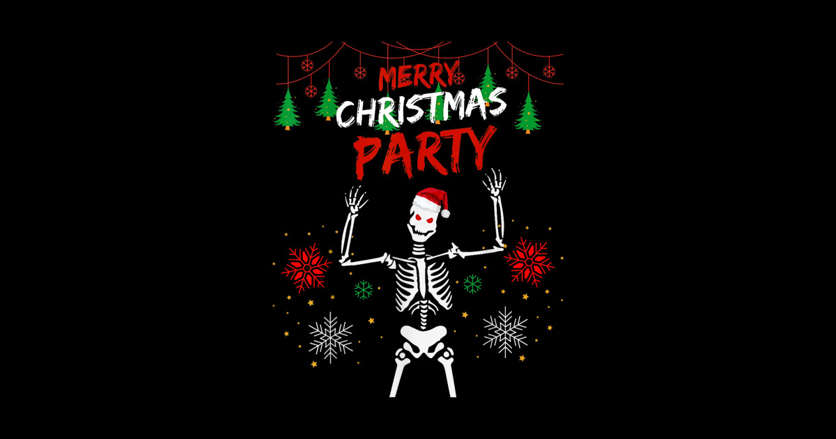 Funny Christmas Sorta Merry Sorta Scary Skeleton Xmas Tree - Funny ...