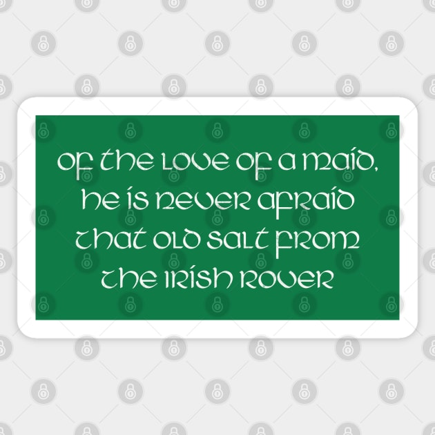 The Irish Rover - Folk Musician - Sticker | TeePublic