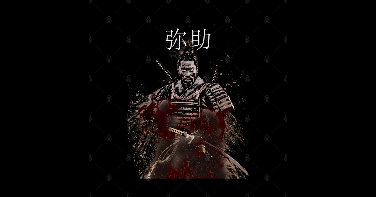 Yasuke Black Samurai in 1579 Feudal Japan No. 10 on a dark (Knocked Out ...