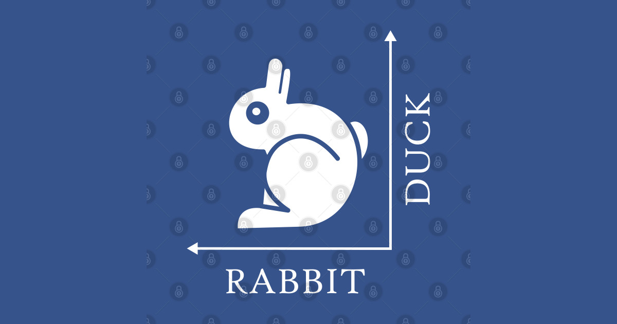 Duck Rabbit Illusion - Duck Rabbit Illusion - T-Shirt | TeePublic
