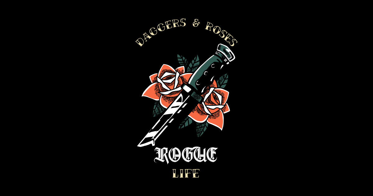 Daggers & Roses - Dagger - Sticker | TeePublic