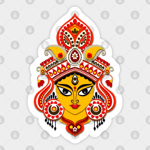 Goddess Durga - Durga - Sticker | TeePublic