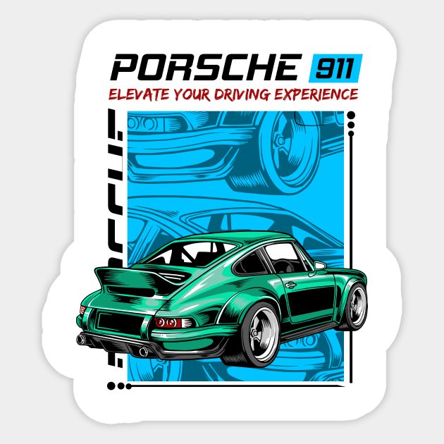 Porsche 911 - Porsche 911 - Sticker | TeePublic