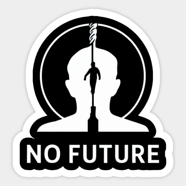 No Future Funny - Funnytee - Sticker | TeePublic