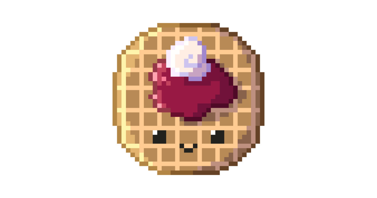 Pixel waffle - Pixel Art - T-Shirt | TeePublic