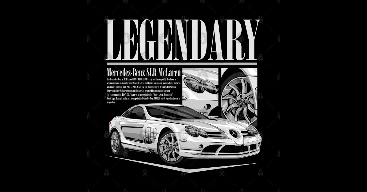 Mercedes-Benz SLR McLaren-WHITE - Mercedes Gp - Sticker | TeePublic