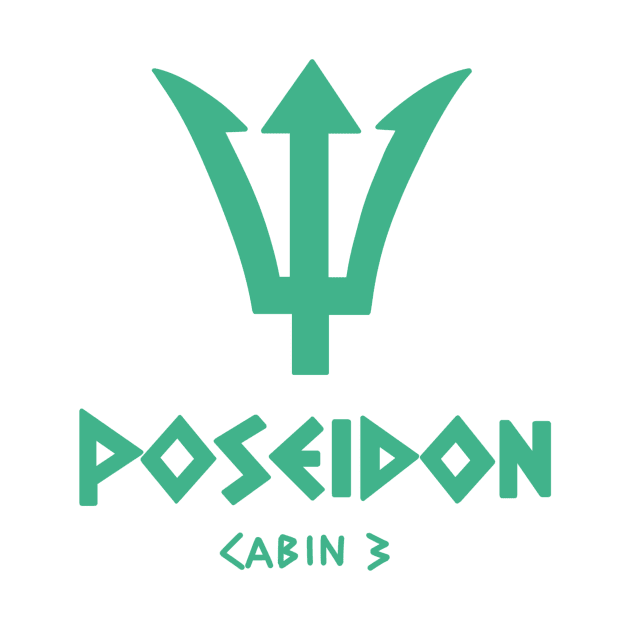 Poseidon symbol cabin 3 - Percy Jackson - T-Shirt | TeePublic