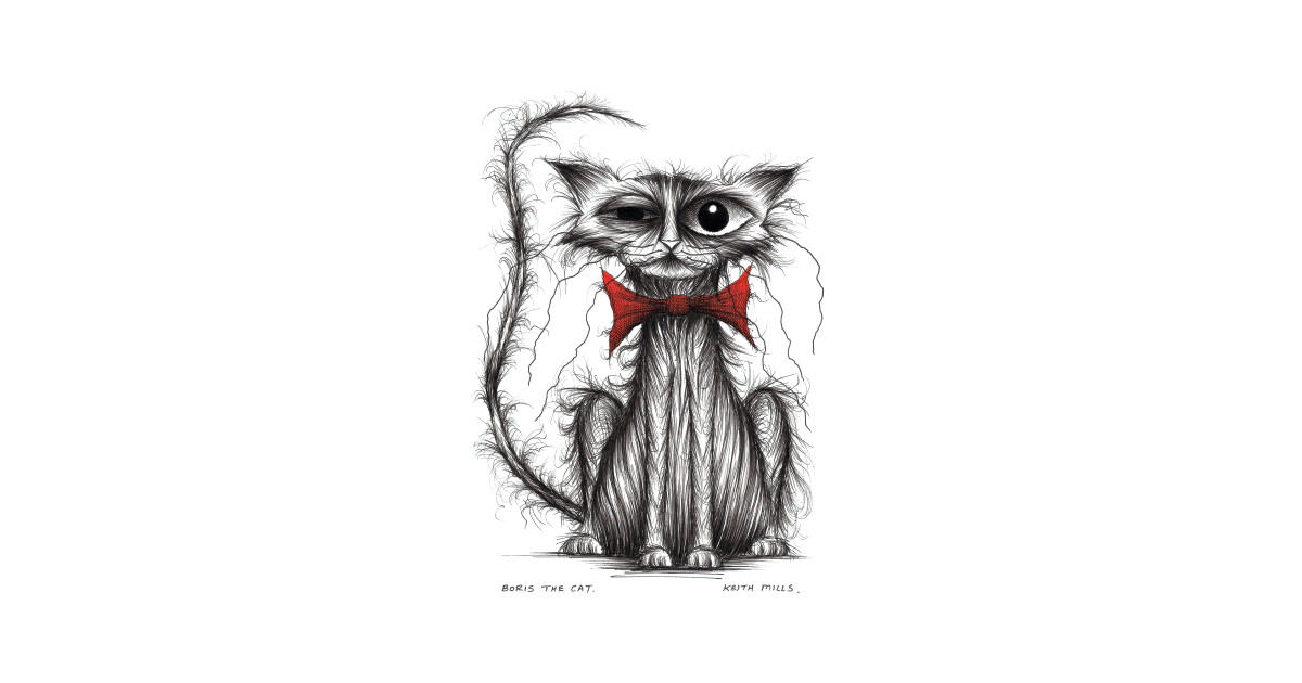 Boris the cat - Thin Tails - T-Shirt | TeePublic