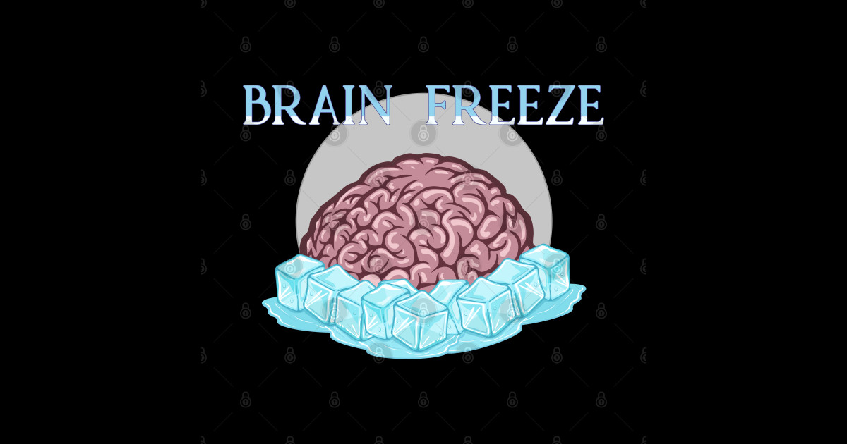 Brain Freeze - Brain - Sticker | TeePublic