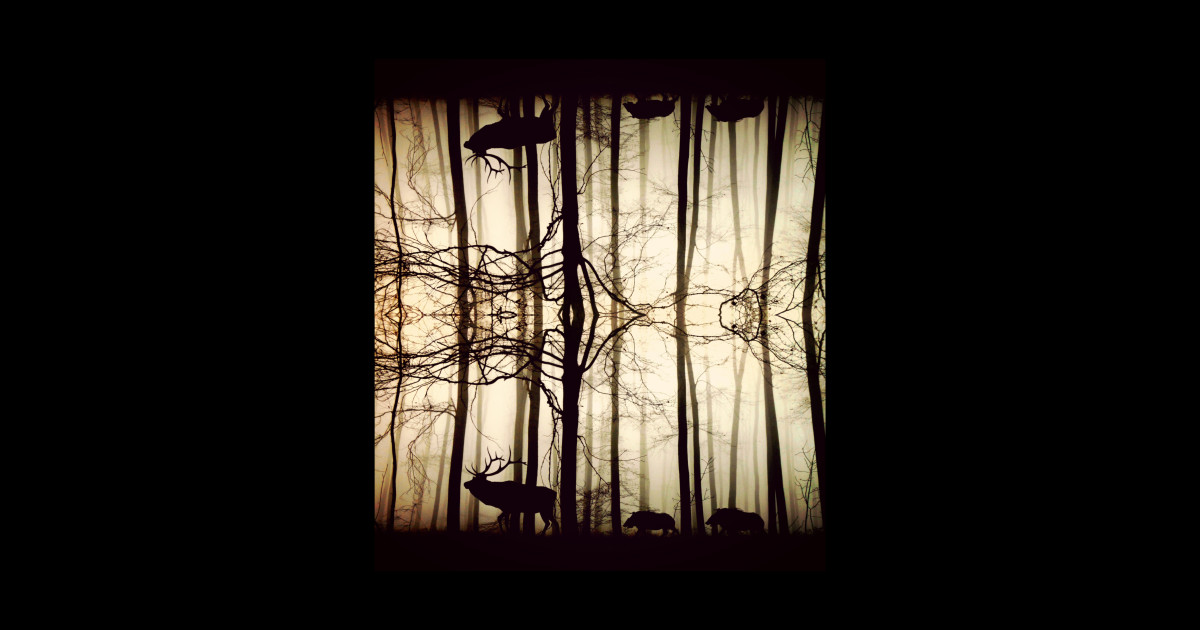 Mirror Forest Animals - Fantasy Forest - Tapestry | TeePublic