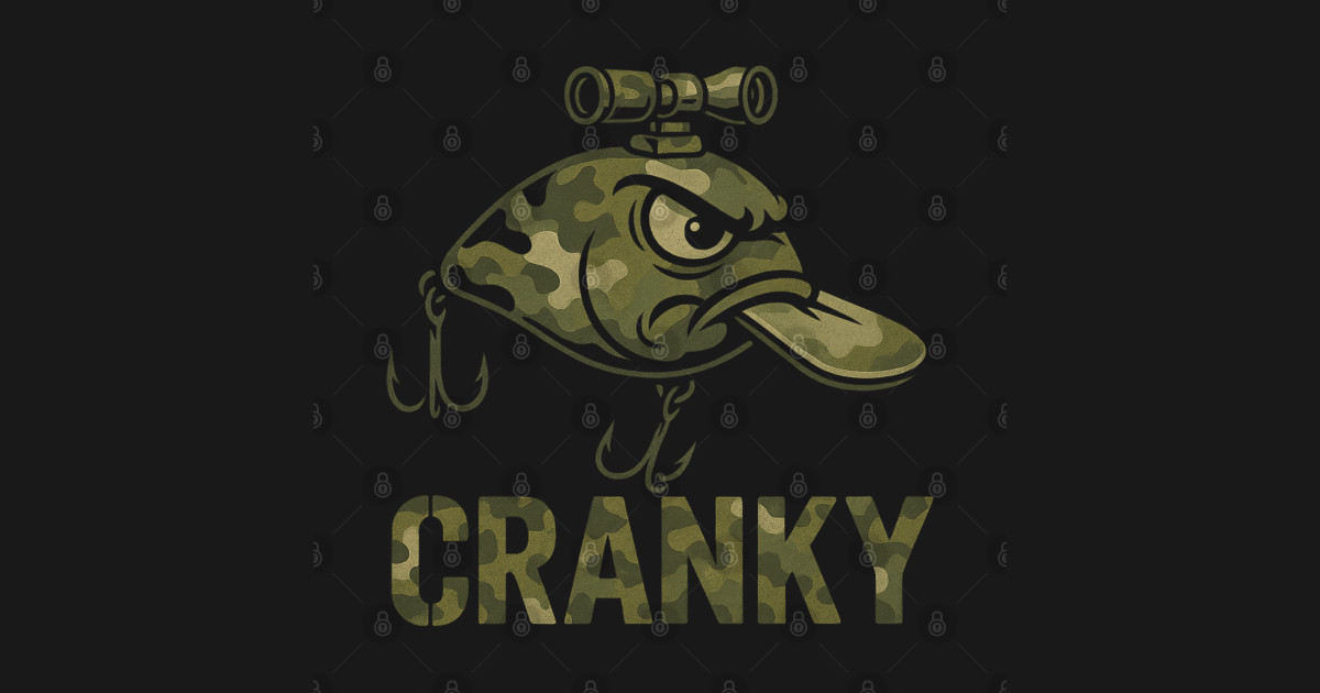 Cranky Camo Lure Shirt – Angry Fishing Bait with Military Style - With Scope - Cranky Fishing ...