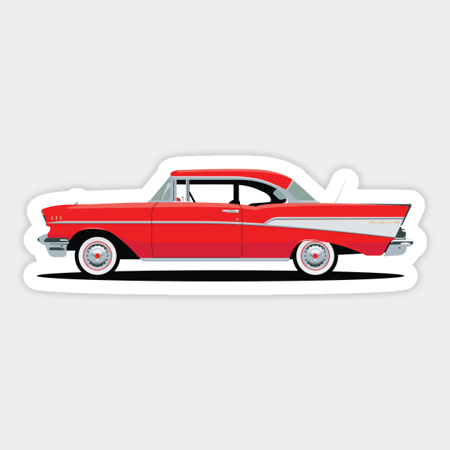 1957 Chevy Bel-Air - 1957 Chevrolet - Sticker | TeePublic