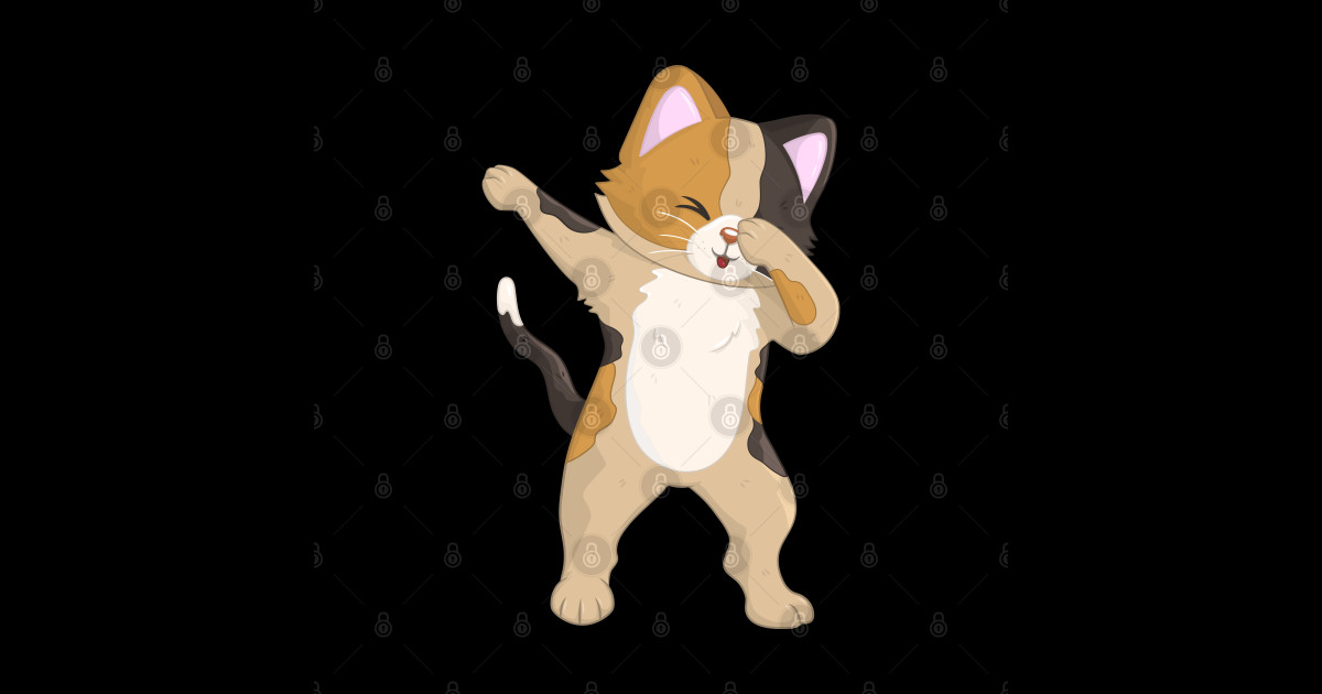 Cute Dabbing Cat Kitten Dab - Dabbing Cat - Sticker | TeePublic
