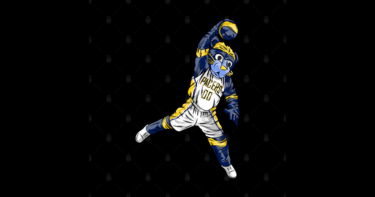Boom Boomer Indiana Mascot Cartoon - Basketball - Sticker | TeePublic