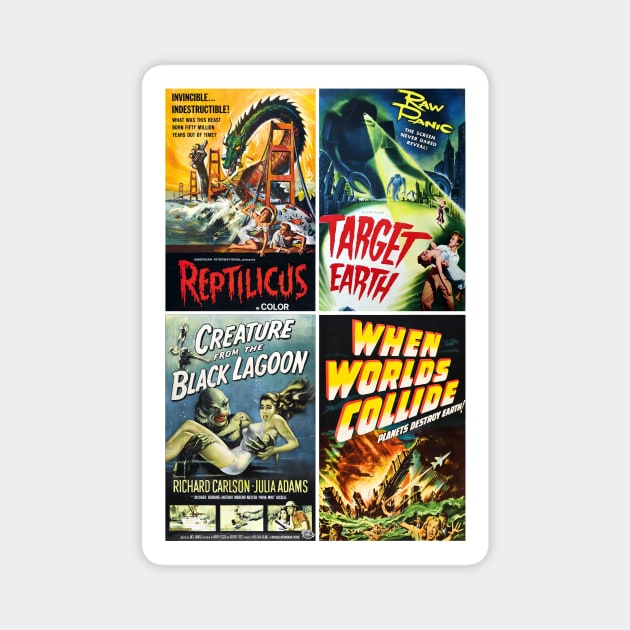 50s Sci-fi Poster Art - Sci Fi - Magnet | TeePublic