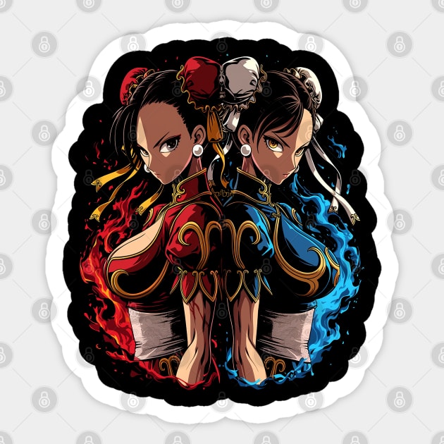 street fighter - chun li - Street Fighter - Sticker | TeePublic