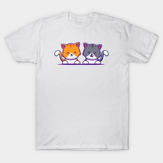 Cute Cat Couple Friend (2) - Best Friends - T-Shirt | TeePublic