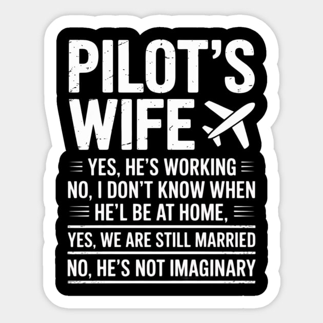 Pilot's Wife Aviation Airline Pilot Husband Aviator - Pilots Wife ...