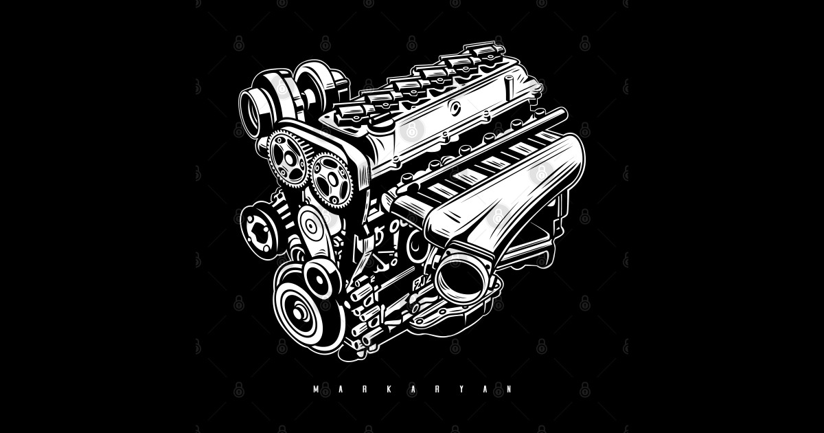 2JZ GTE - Engine 2jz - Sticker | TeePublic