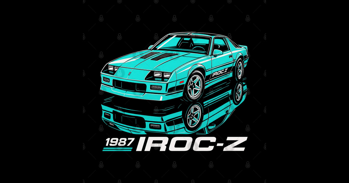 1987 Camaro IROC-Z in Retro Teal with Mirror Reflection - Iroc Z ...