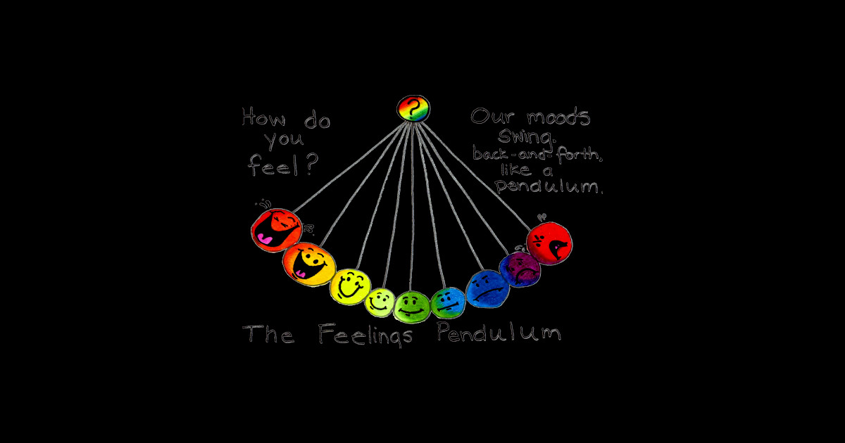 The Feelings Pendulum - Colored - Pendulum - Sticker | TeePublic