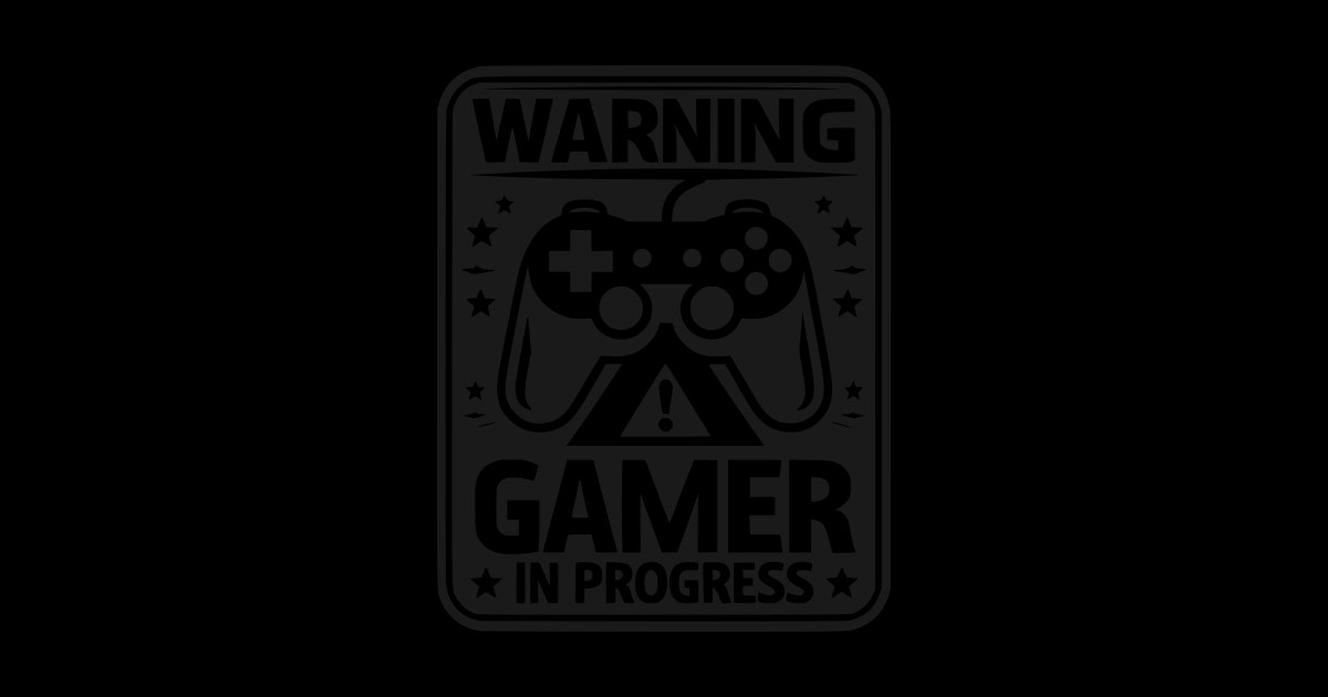 Warning Gamer in Progress - Warning Gamer In Progress - Sticker | TeePublic
