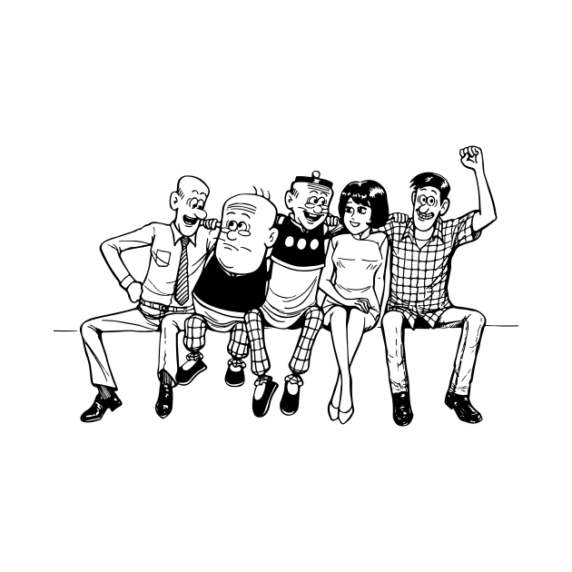 Old Master Q and Friends 2 - Comicstrip - T-Shirt | TeePublic