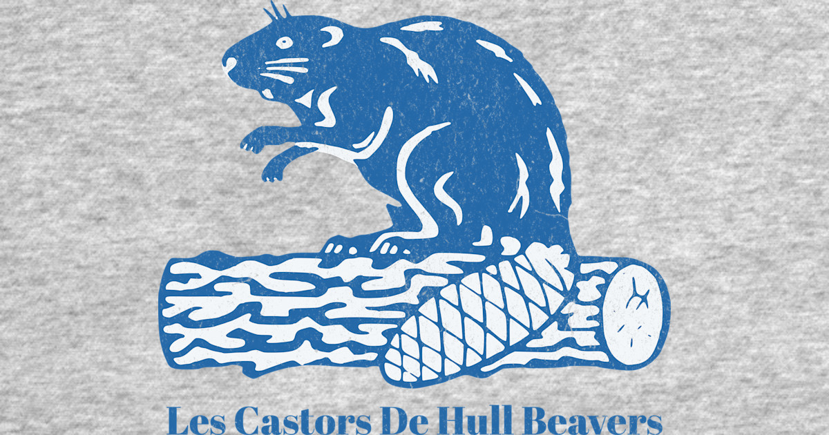 Vintage Beaver Logo Defunct Hockey Team Hull Beavers - Beavers - T-Shirt | TeePublic