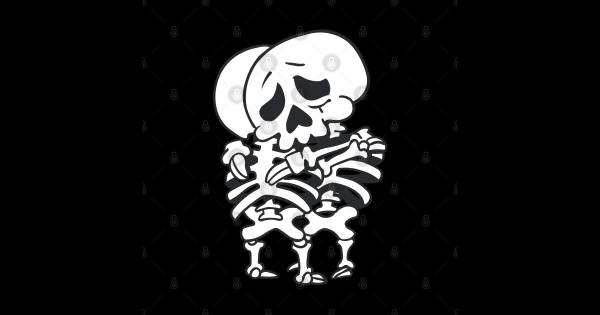 Skeleton hugs - Skeleton - Sticker | TeePublic