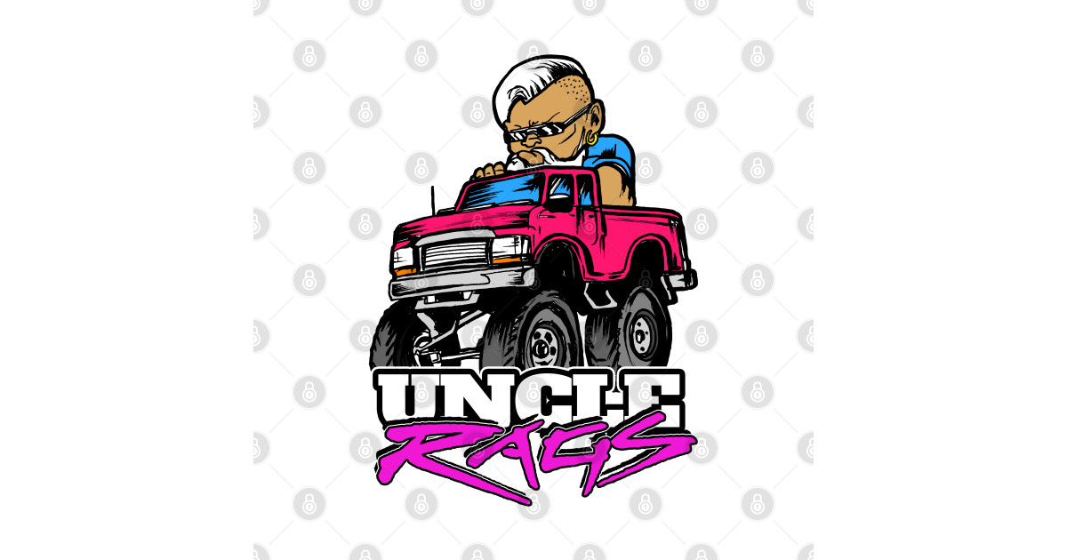 Uncle Rags Pickup Truck Action - Uncle Rags - T-Shirt | TeePublic