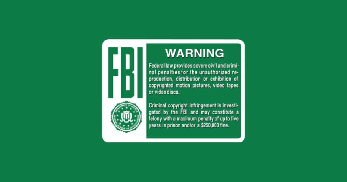 FBI Warning - Piracy - T-Shirt | TeePublic