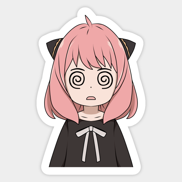 Confused Anya - Anime And Manga - Sticker | TeePublic