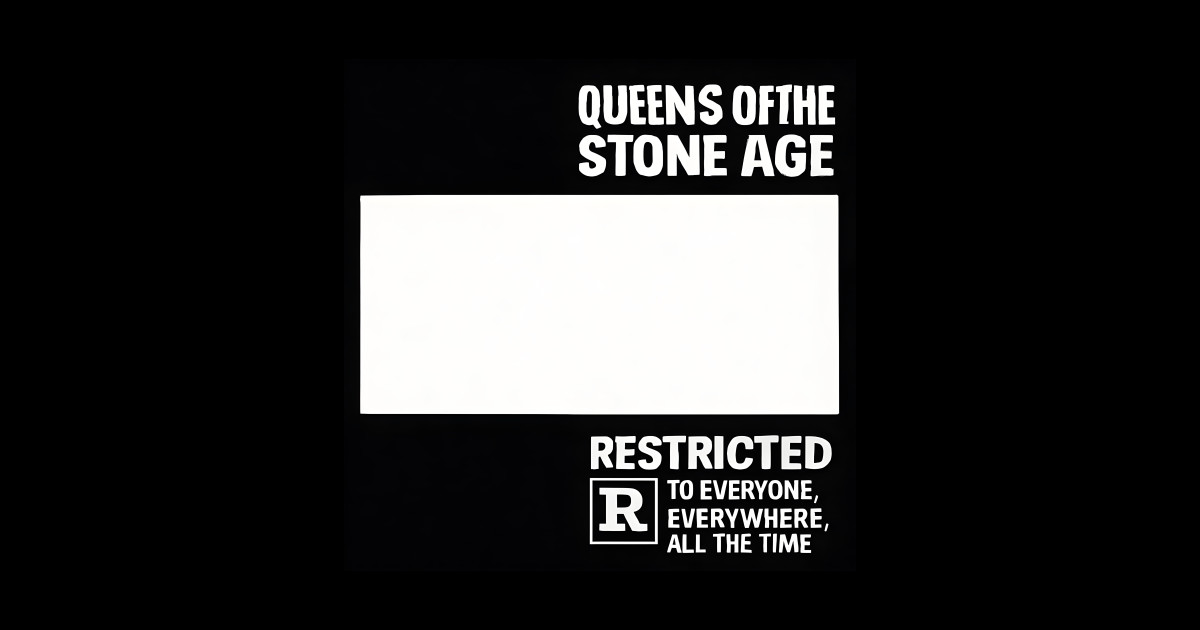 Of The Stone Age R-Rated Statet - Stone Age Statement - Posters and Art ...