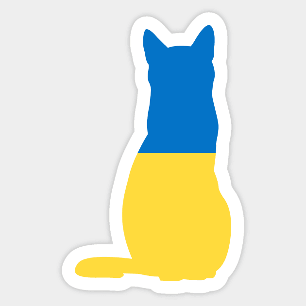 Ukraine Cat Flag - Ukraine Flag - Sticker | TeePublic