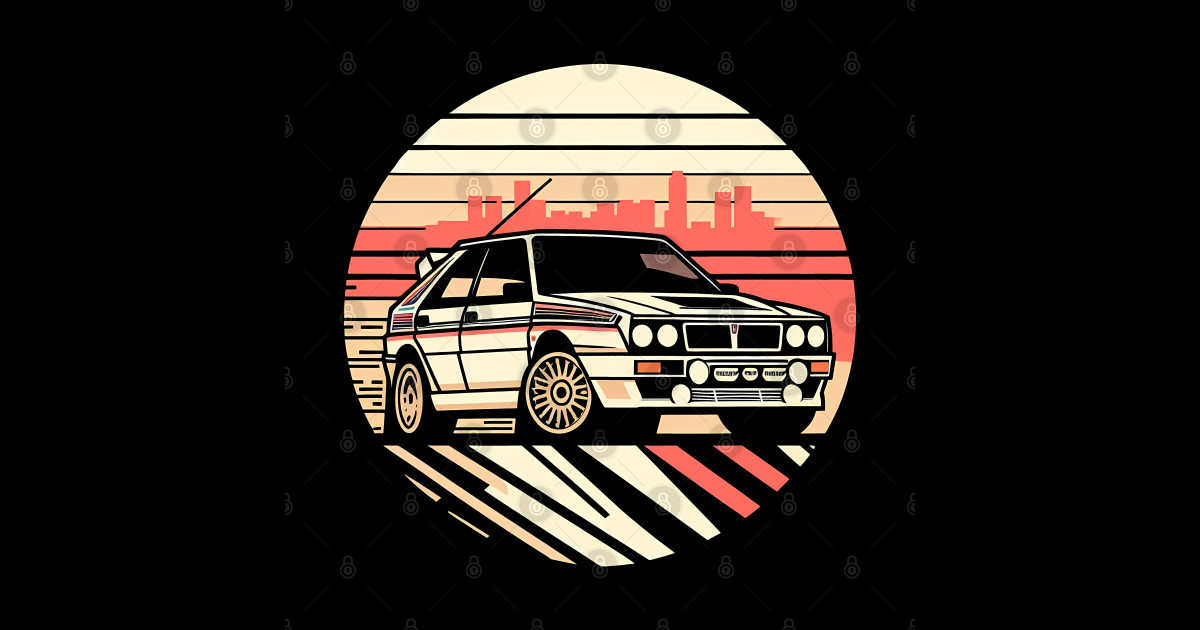 Lancia Delta Integrale Rally Car - Lancia Delta - Sticker | TeePublic