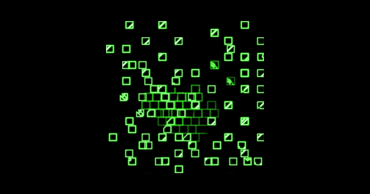 Neon Green Cubes - Neon - Sticker | TeePublic