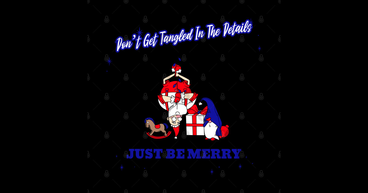 “Don’t Get Tangled In The Details— Just Be Merry” Upside Down Santa With Facepalming Elf ...