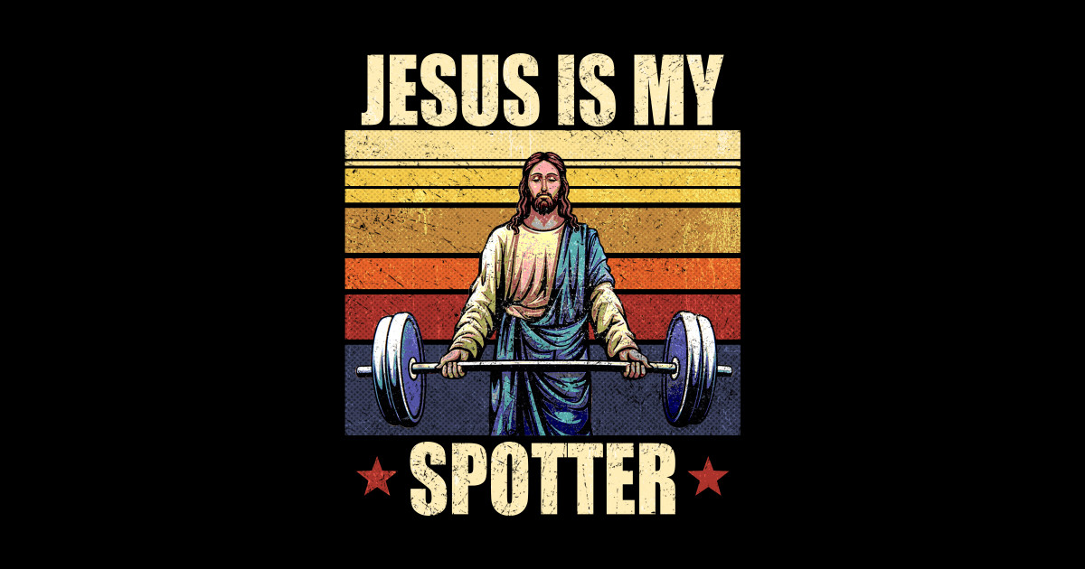 retro funny Jesus is My Spotter 2025 - Jesus Is My Spotter - Sticker ...