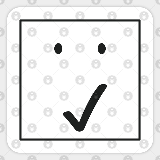 Check face - Tick face 01-A/BL/Tr. - Tick Face - Sticker | TeePublic