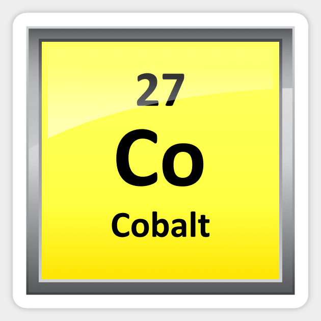 Cobalt Element Symbol - Periodic Table - Cobalt - Sticker | TeePublic