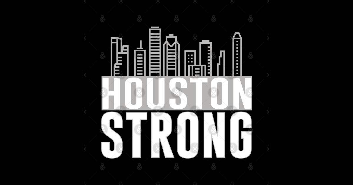 Houston Strong Texas City Skyline - Houston - Sticker | TeePublic
