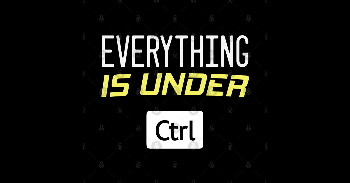 Everything Is Under Ctrl Programmer Office Humour Comupter Funny 1243