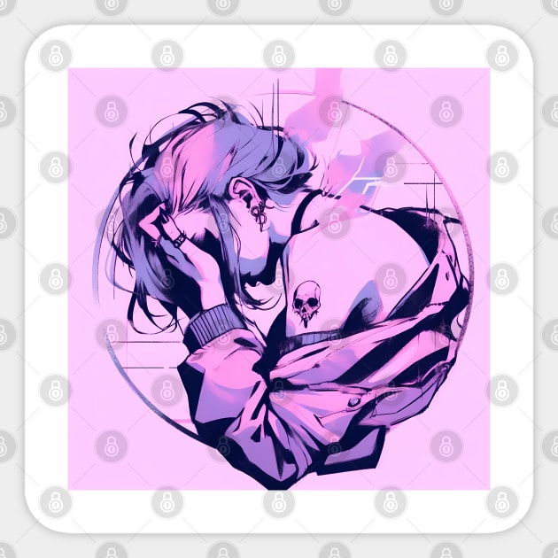 Edgy Pastel Aesthetic - Edgy Pastel Aesthetic - Sticker | TeePublic