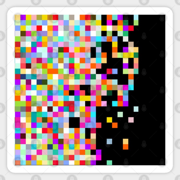 Abstract pixel art confetti - Abstract - Sticker | TeePublic