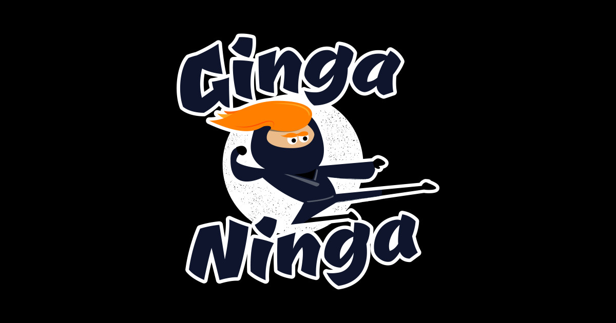 Ginga Ninja - Funny Redhead Ninja - Ginger Hair - Sticker | TeePublic