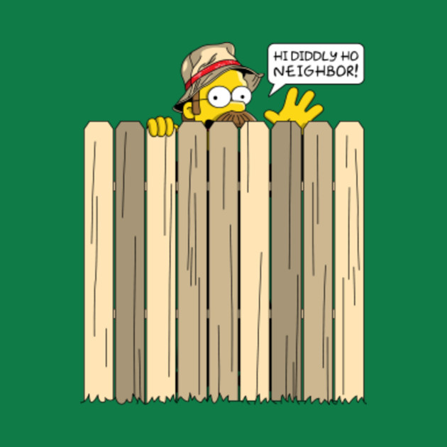 Hi Diddly Ho Neighbor! - Ned Flanders - T-Shirt | TeePublic