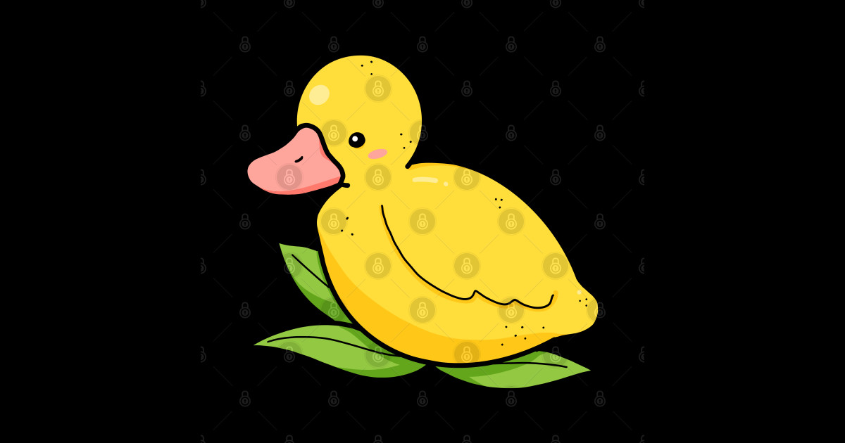 Cute Lemon Duck - Lemon - Sticker | TeePublic