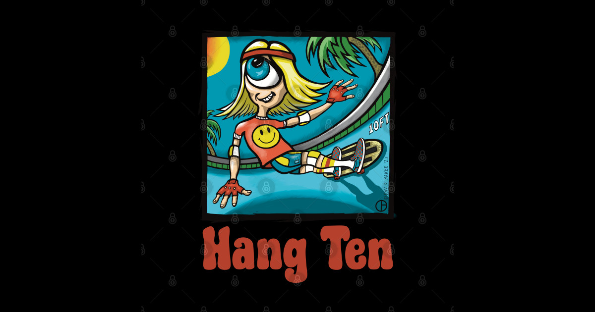 Tony Ocula Hang Ten - Skateboard - Sticker | TeePublic