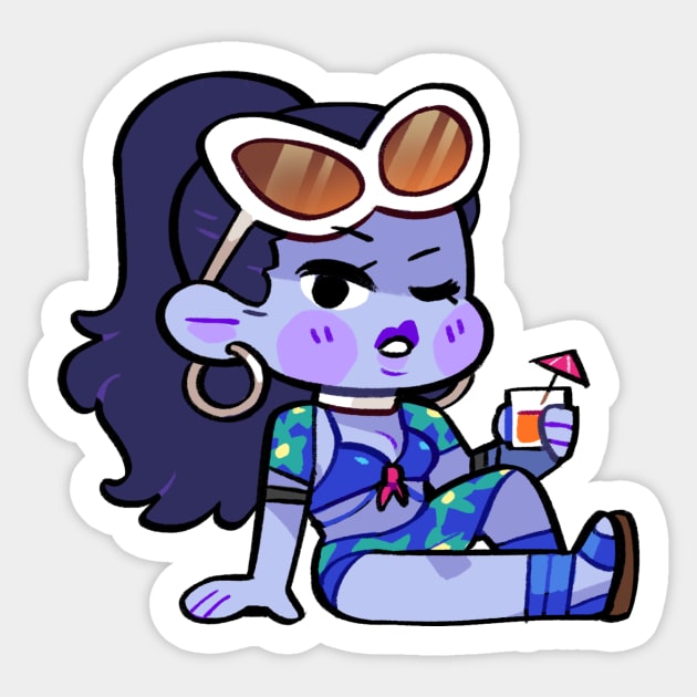 Beach Widowmaker - Overwatch - Sticker | TeePublic